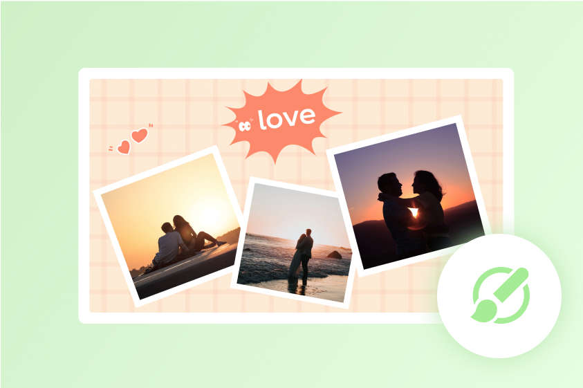Customizable Love Photo Collage - Online Free Graphics Editor