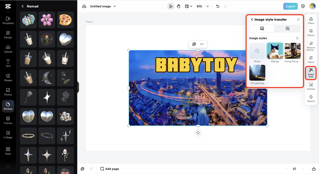 CapCut logiciel de retouche photo en ligne - Donnez vie à vos photos