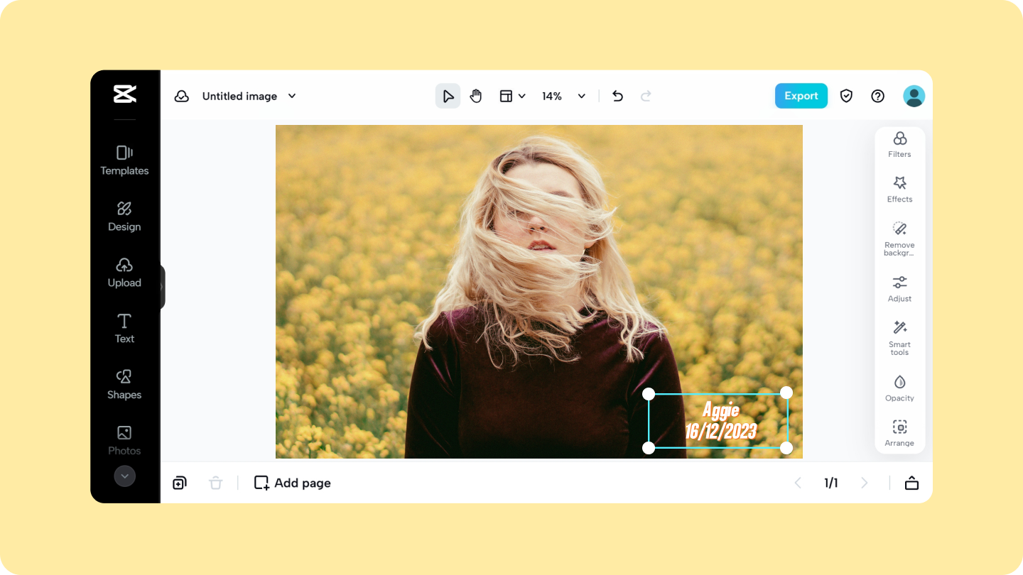 How To Add Name And Date In Photos Online With CapCut