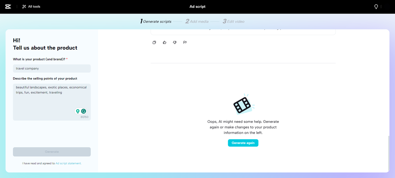 Tạo kịch bản bom tấn với Incredible Script Maker AI