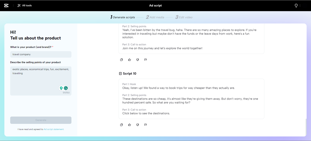 Tạo kịch bản bom tấn với Incredible Script Maker AI