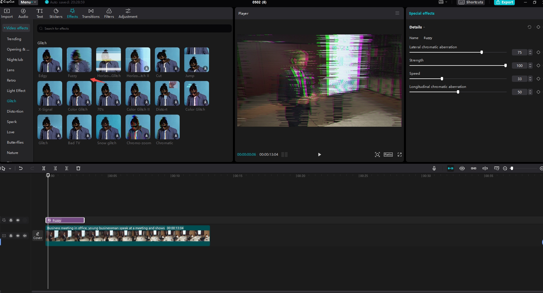 Add a Glitch Effect to the Video by Yourself Online for Free
