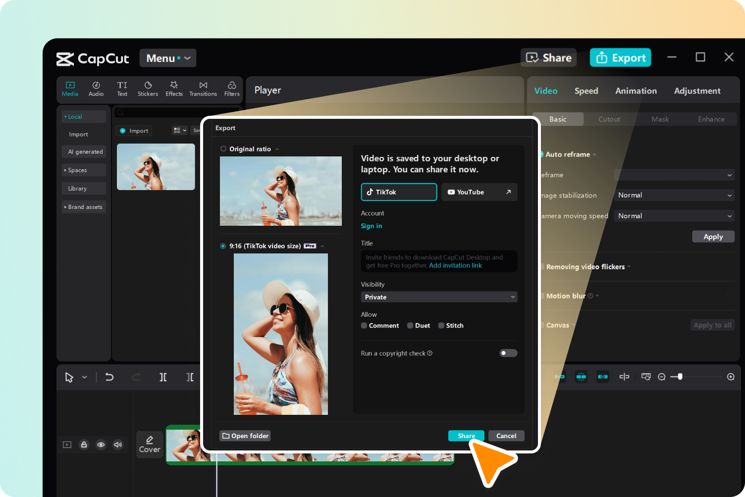 Save Time with Auto Reframe for Video Resizing