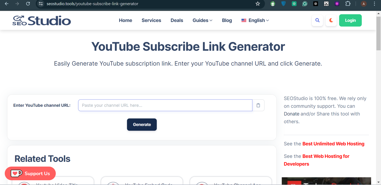 Free YouTube Link Generators | Open Subscribe Page Directly