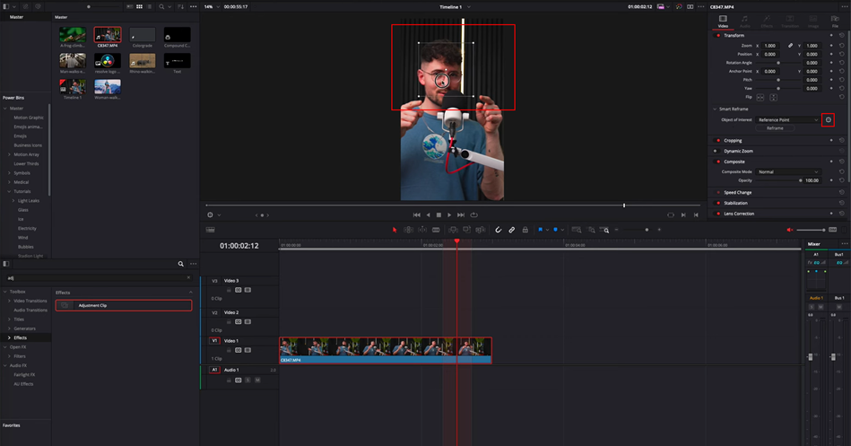 DaVinci Resolve Smart Reframe to Enhance Your Video Editing Workflow