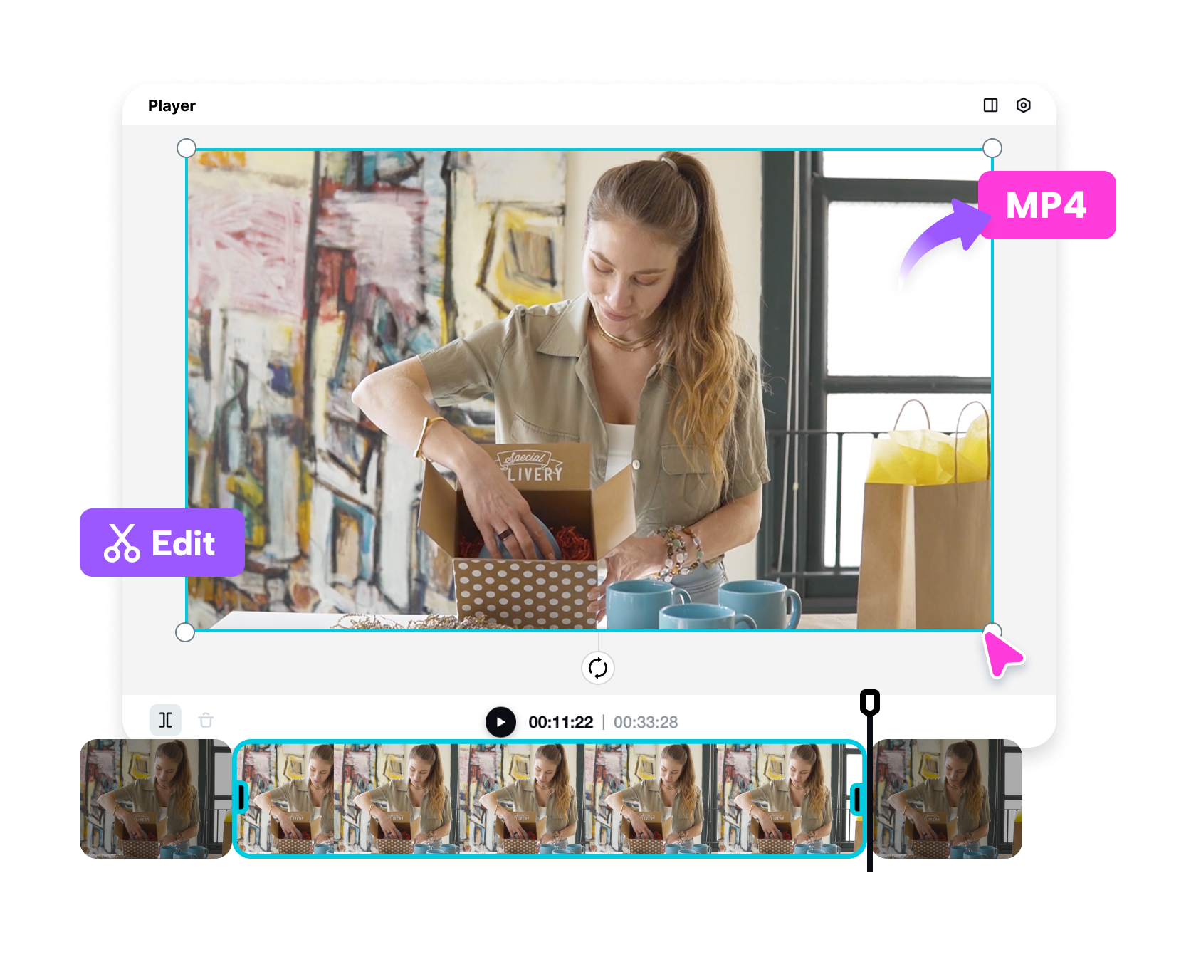 Online MP4 Trimmer for Free - Trim, Split & Cut com precisão