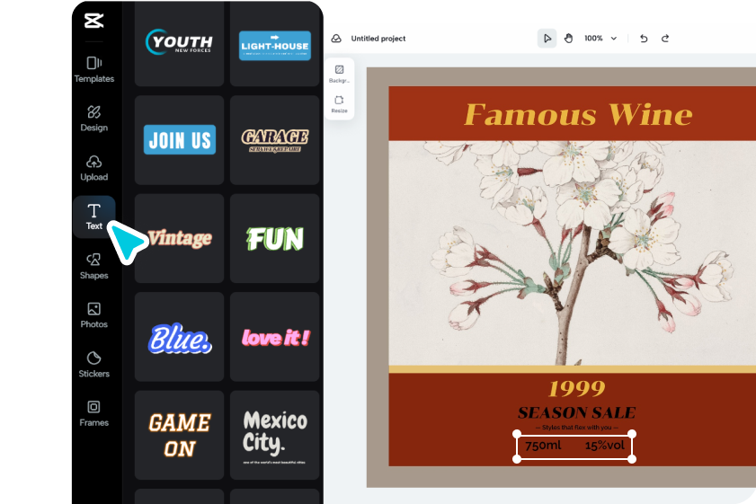 CapCut : Wine Label Maker Online Try Now for Free